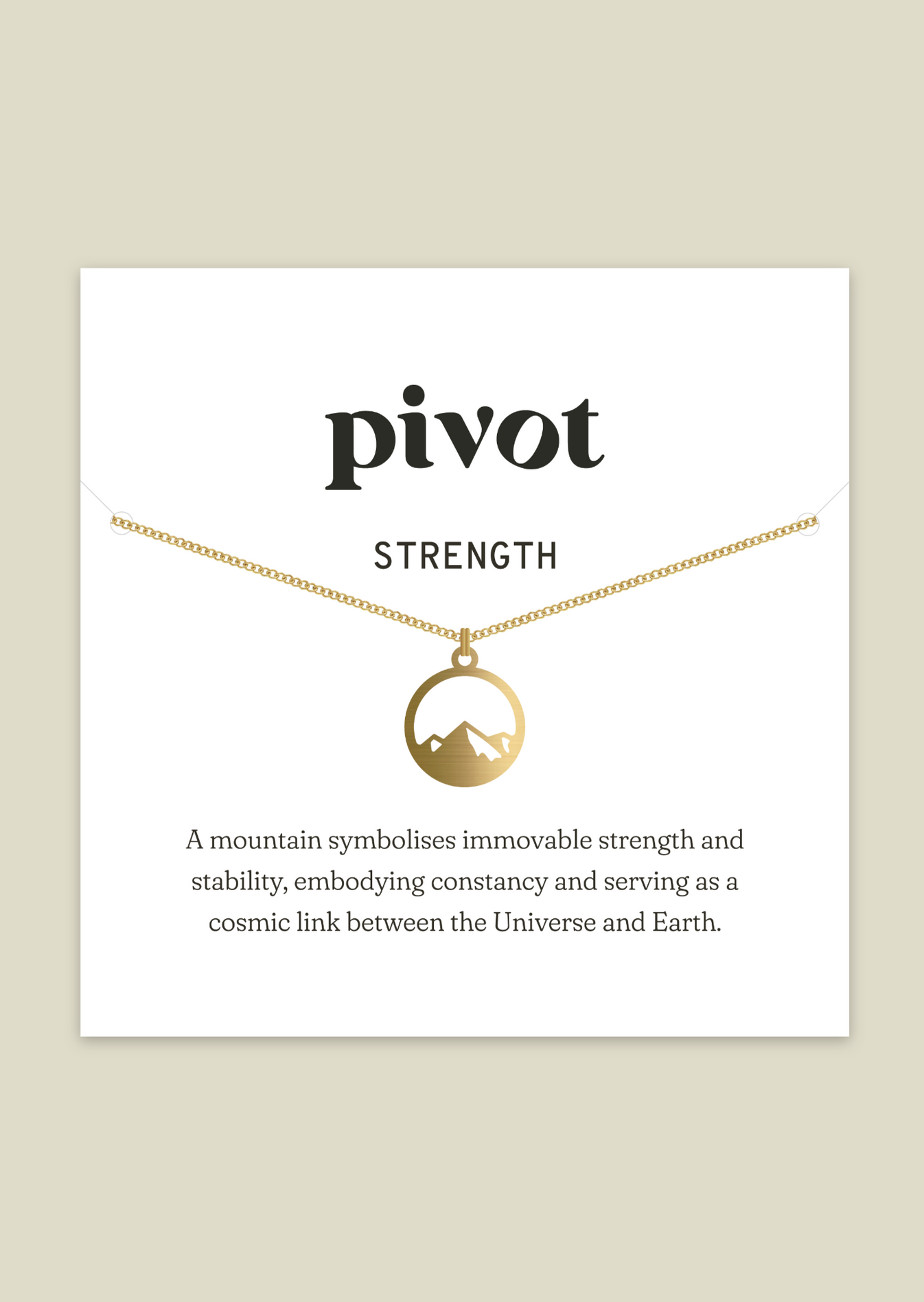 Strength Pendant Necklace | Responsibly Sourced Brass Necklace | Pivot